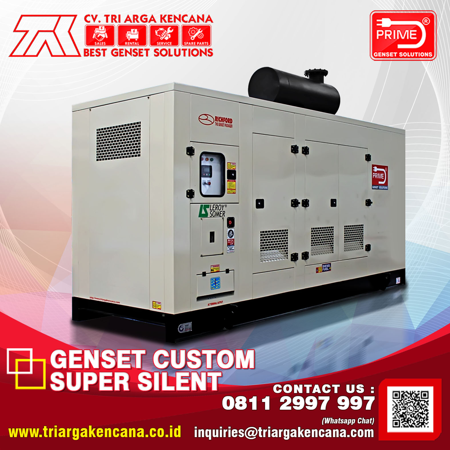 Genset Custome Super Silent - TRI ARGA KENCANA