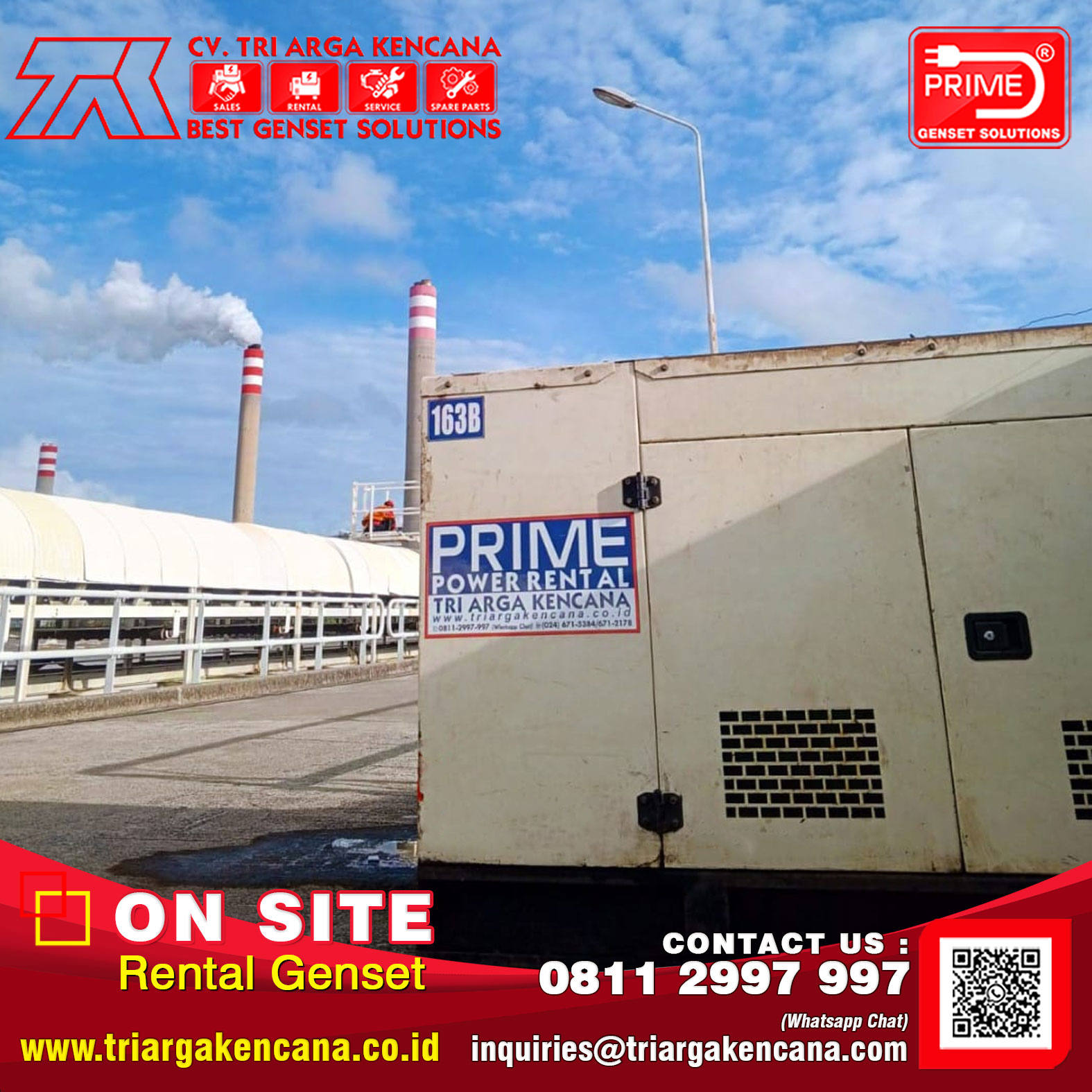 Rental Genset Area JawaTengah, Jawa Barat & Yogyakarta - TRI ARGA KENCANA