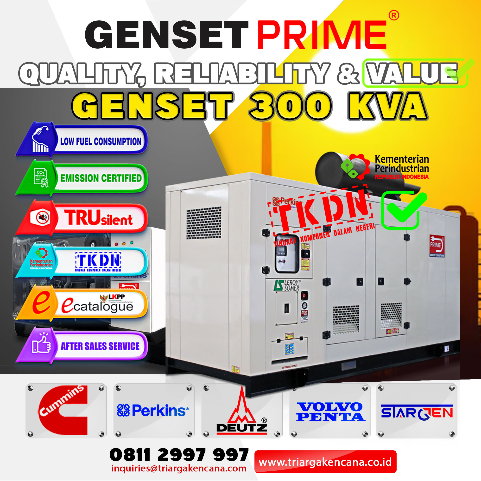 TRI ARGA KENCANA - KAPASITAS GENSET PRIME - Genset 300 kVA