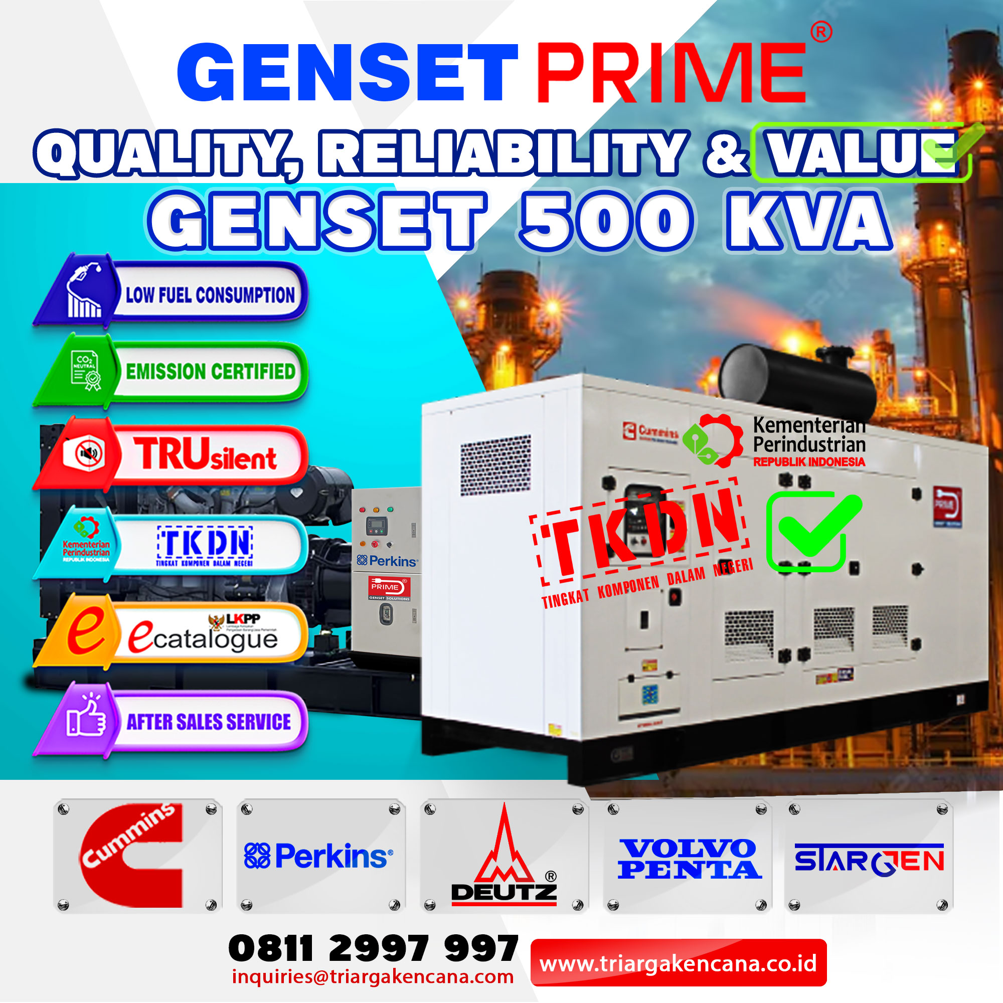 KAPASITAS GENSET PRIME - TRI ARGA KENCANA KAPASITAS GENSET PRIME