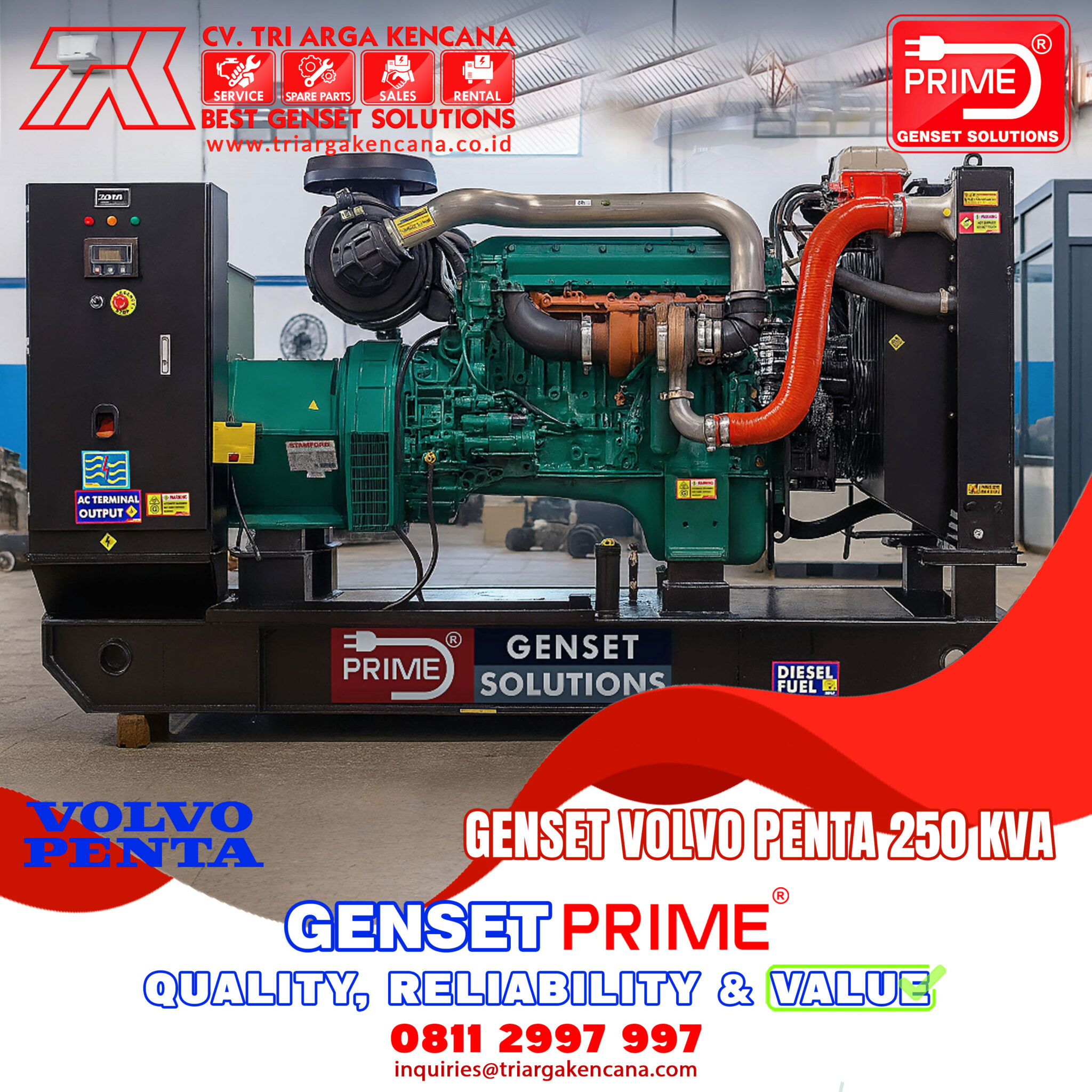 Ready Stock Genset Open & Silent Volvo Penta 200 s/d 750 KVA – Tri Arga Kencana Distributor ...